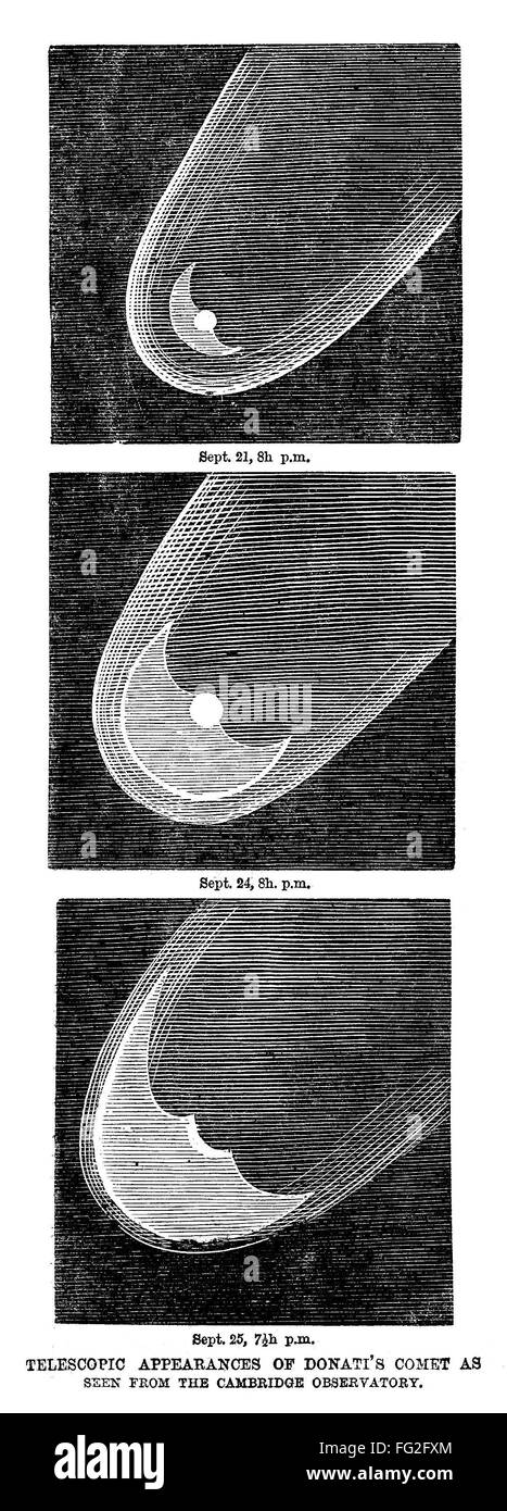DONATI'S COMET, 1858. /nTelescopic views of Donati's Comet as seen from ...