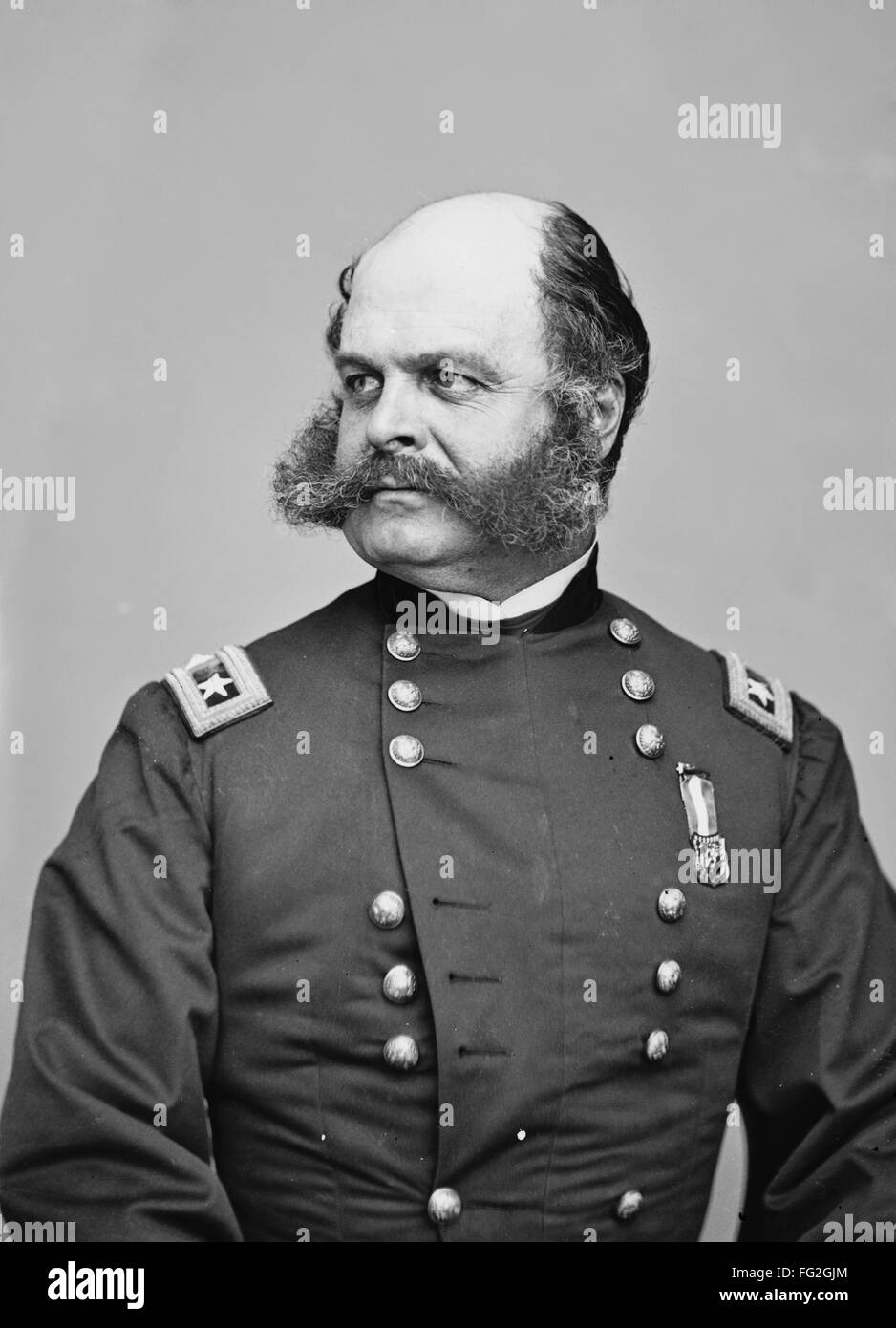AMBROSE E. BURNSIDE /n(1824-1881). American army commander. Photograph ...