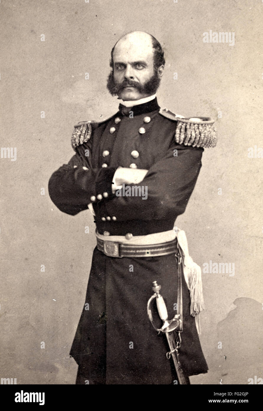 AMBROSE E. BURNSIDE /n(1824-1881). American army commander. Photograph ...