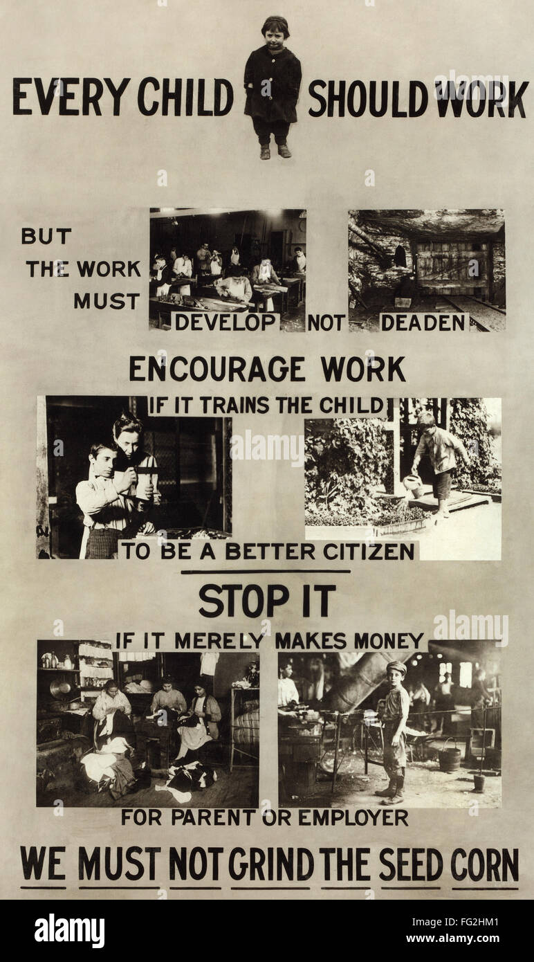 ANTI CHILD LABOR POSTER. /nNational Child Labor Committee exhibit panel ...