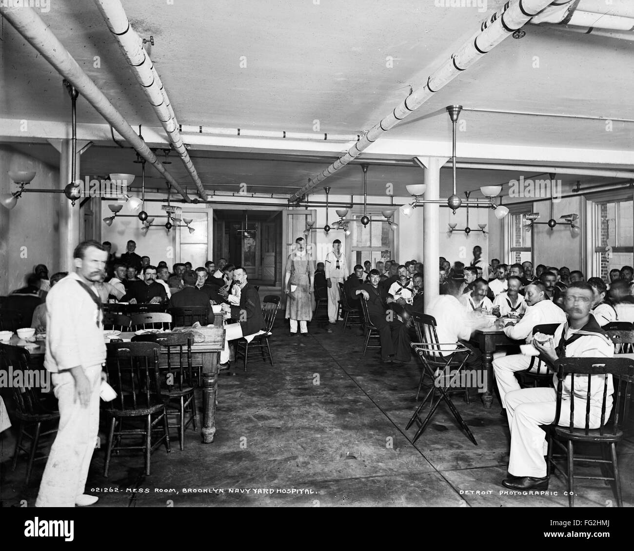 BROOKLYN: HOSPITAL, c1900. /nThe mess room at the Brooklyn Navy Yard ...