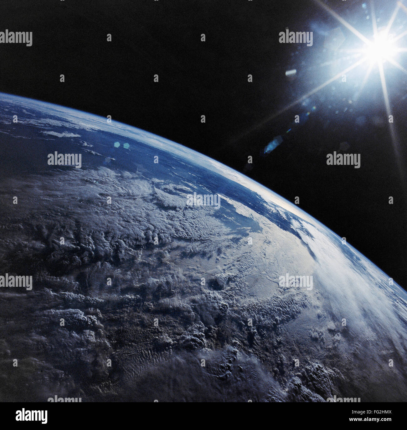 EARTH FROM SPACE, 1990. /nView of the Andes Mountains and the Pacific ...