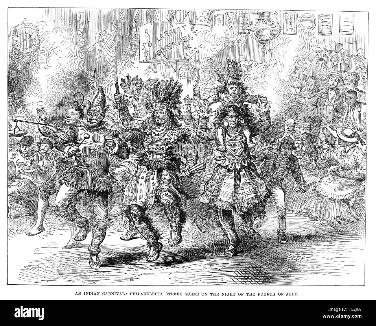 CENTENNIAL PARADE, 1876. /nCarnival performers at the Centennial parade ...