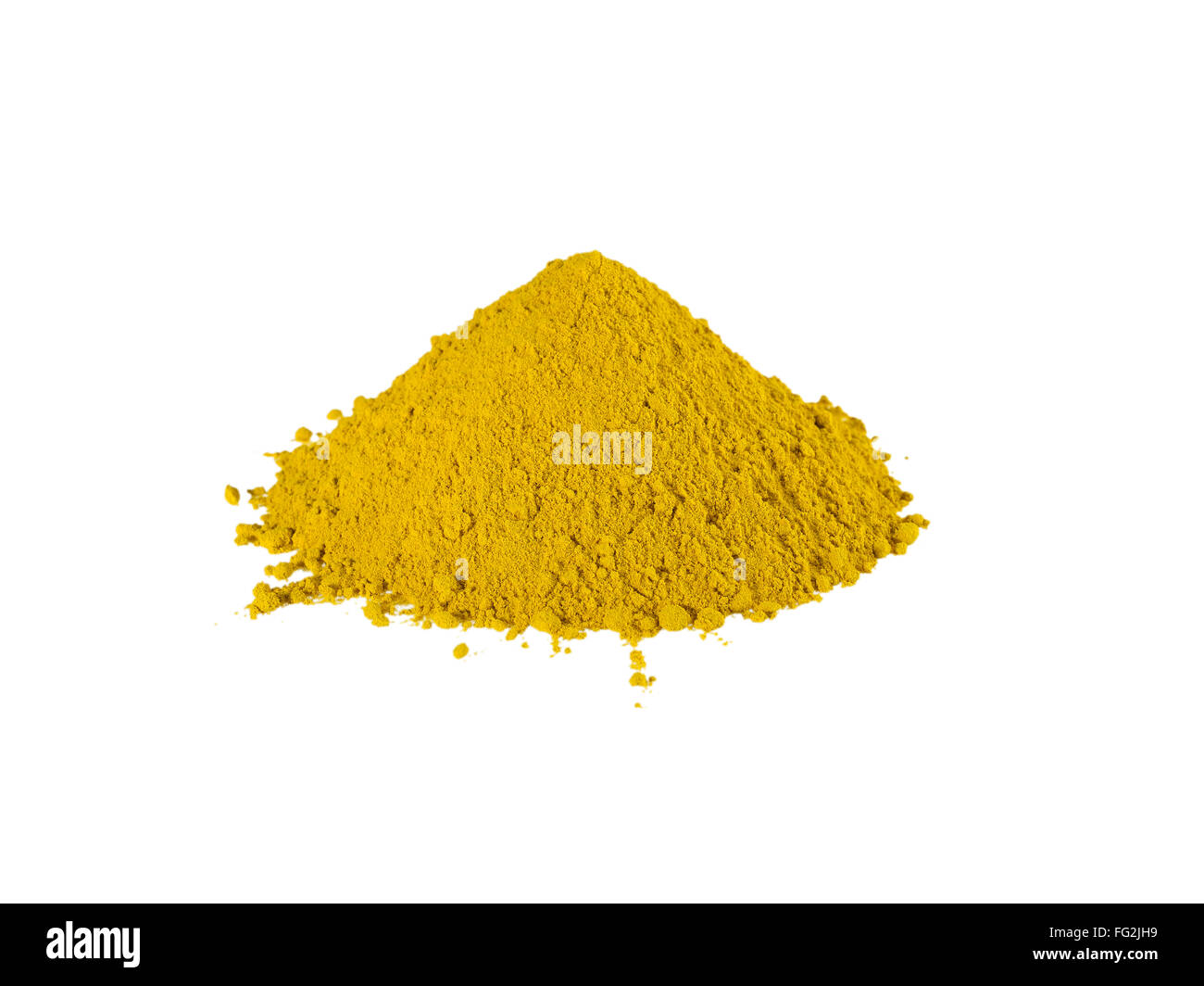 turmeric powder on white background Stock Photo - Alamy