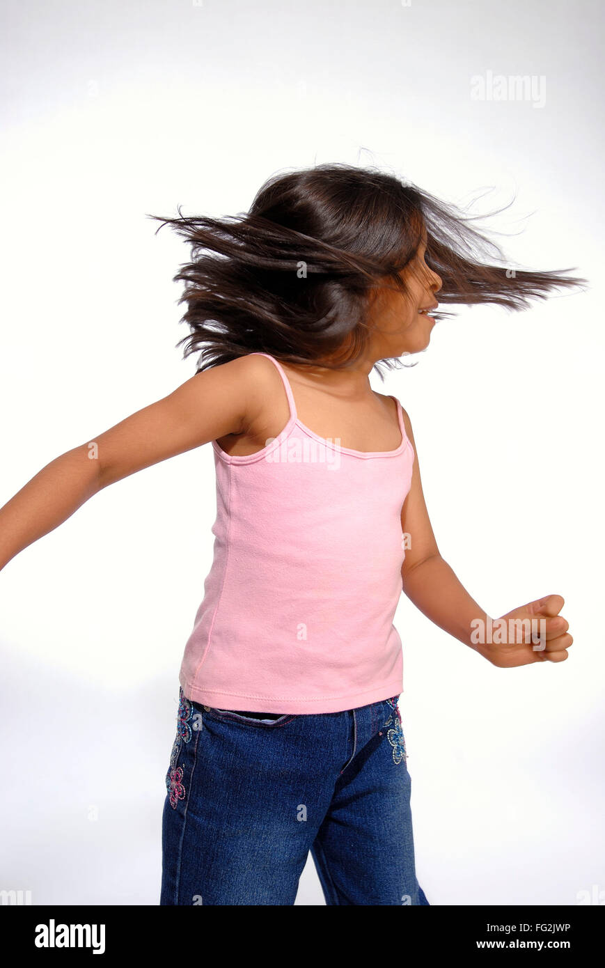 South Asian Indian girl moving head MR#477 Stock Photo - Alamy