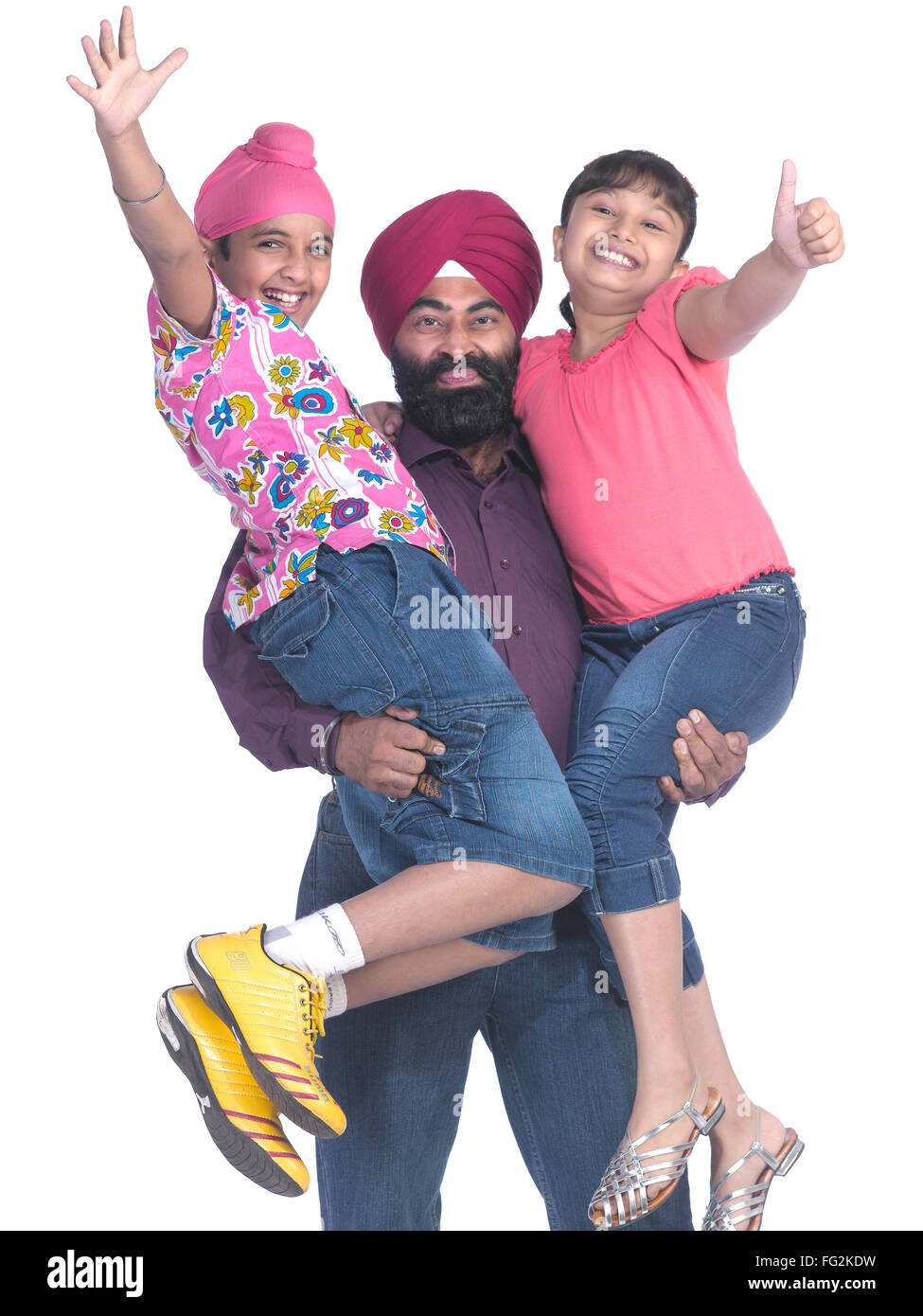 Sikh father son Cut Out Stock Images & Pictures - Alamy