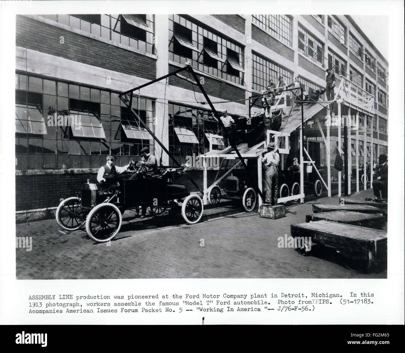1913 - Assembly Line production was pioneered at the Ford Motor Company ...