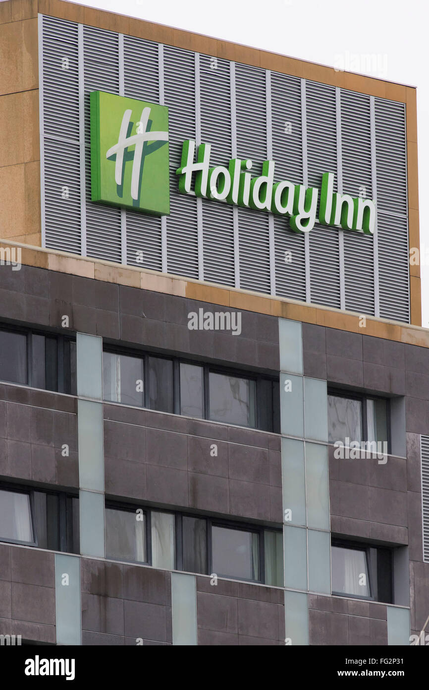 Holiday Inn hotel on Castle Street in Cardiff city centre, South Wales ...