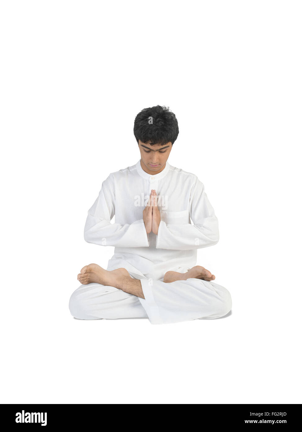 Boy in meditation posture MR#779I Stock Photo - Alamy