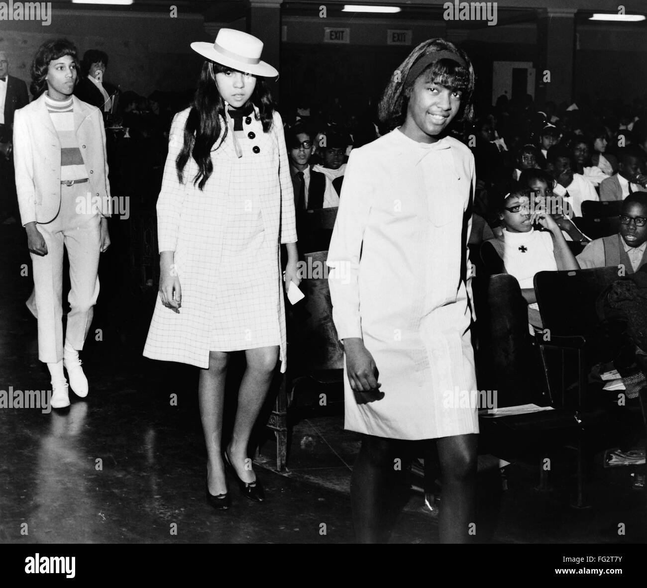 FASHION SHOW, 1967. /nteenage girls modeling clothing for the 'Teen-age ...