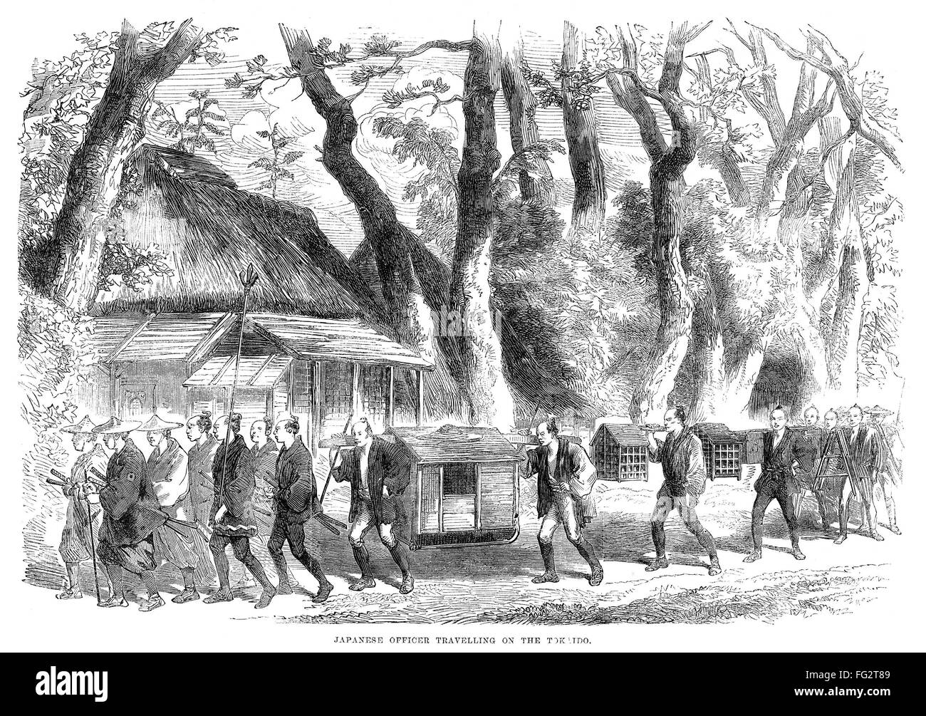 JAPAN: TRAVELLING, 1864. /nA high-ranking Japanese official travelling ...