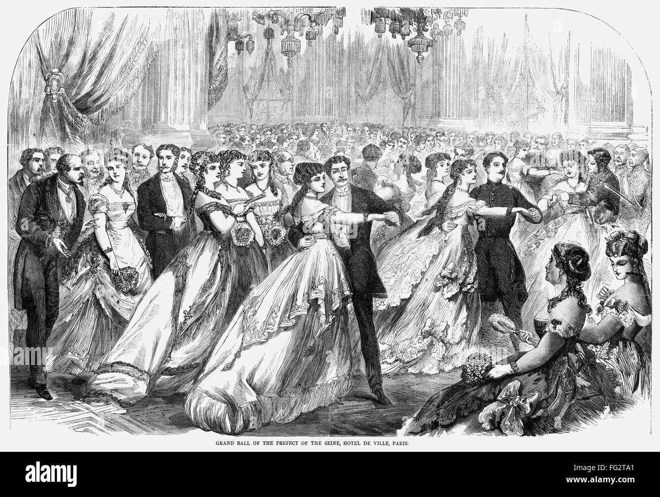 PARIS: GRAND BALL, 1867. /nGrand Ball held by Baron Georges-EugΦne ...