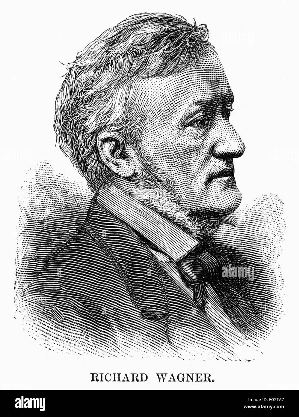 RICHARD WAGNER (1813-1883). /nGerman composer. Wood engraving, American ...