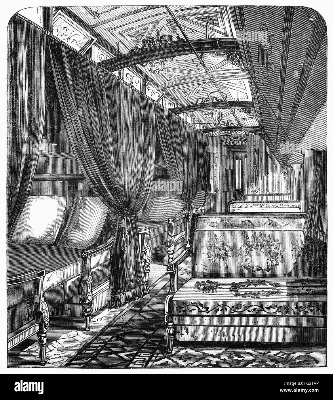 PULLMAN CAR, 1869. /nThe Pullman Sleeper Car of the Union Pacific ...