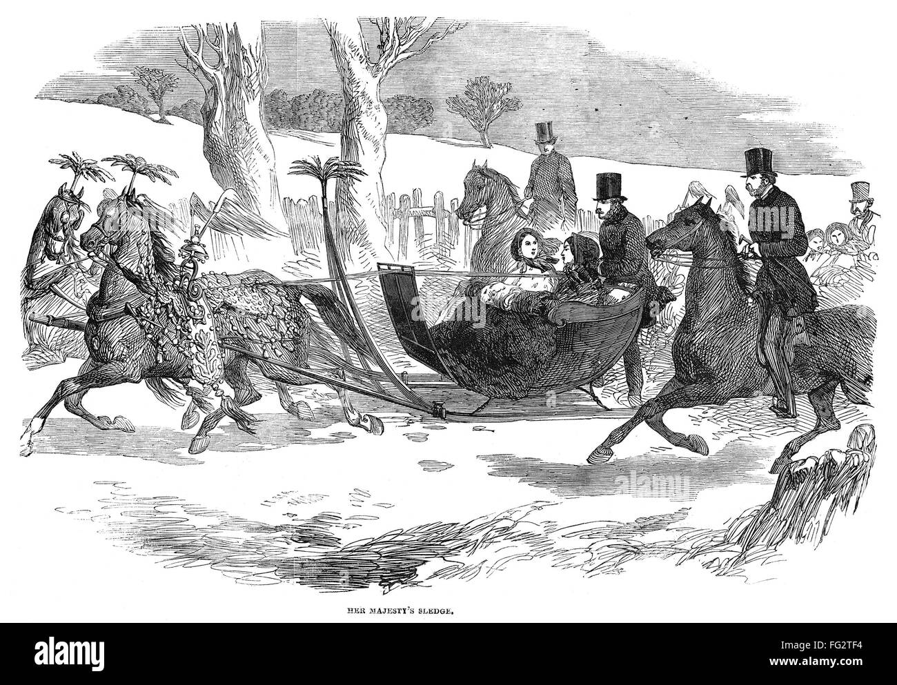 ENGLAND: ROYAL SLEDGE, 1854. /nThe Royal sledge of Queen Victoria. Wood ...