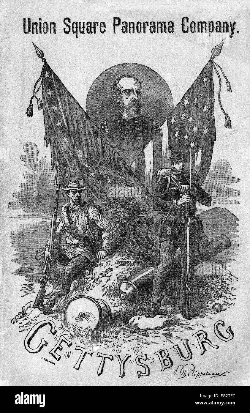 GETTYSBURG CYCLORAMA, c1885. /nEngraved advertisement for the ...