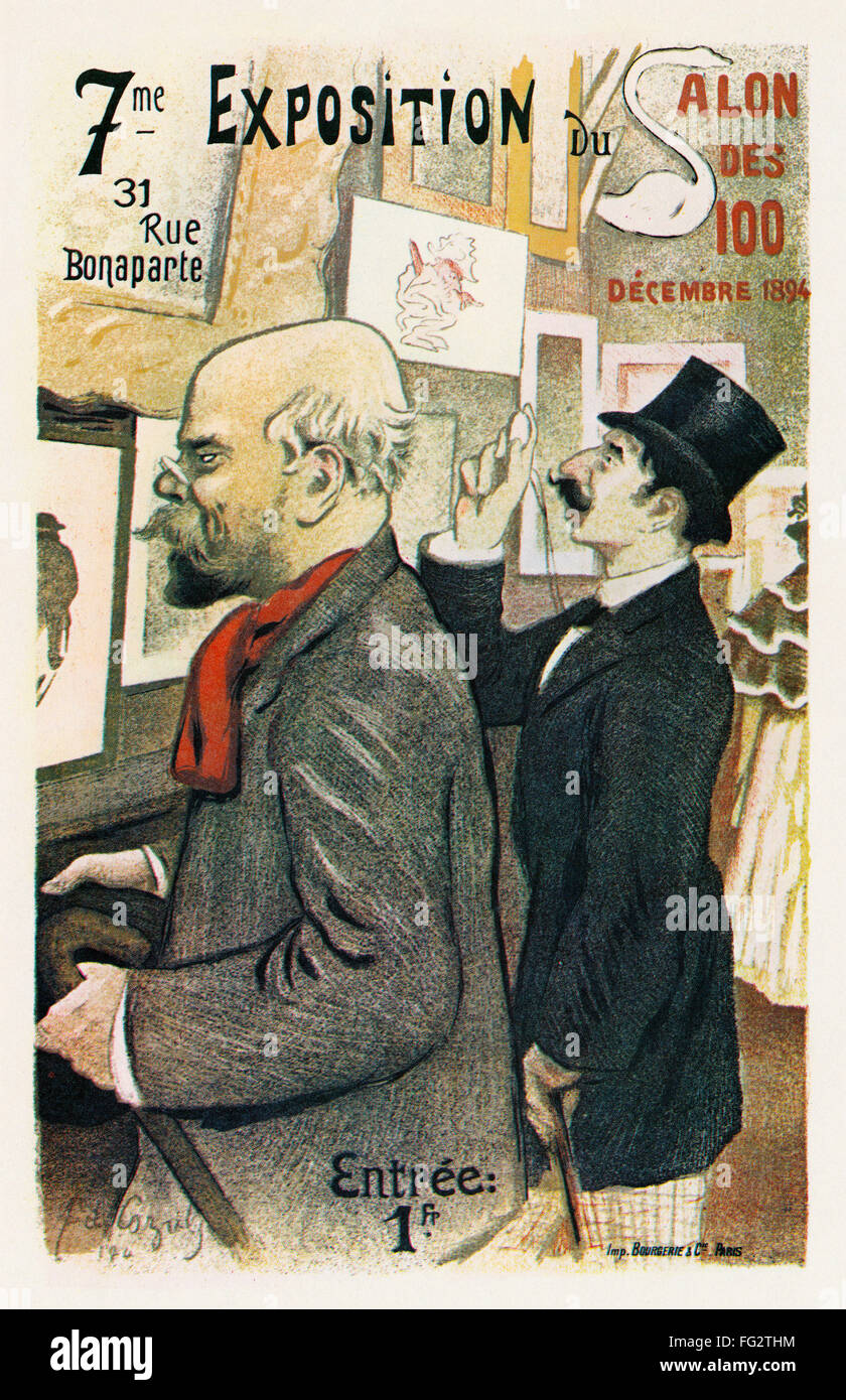 SALON DES CENT, 1894. /nFrench poster for Salon des Cent art exhibition ...