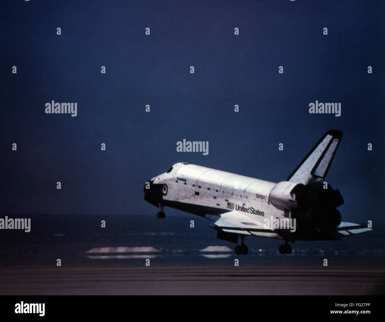 SPACE SHUTTLE COLUMBIA. /nThe Space Shuttle Columbia landing after the ...