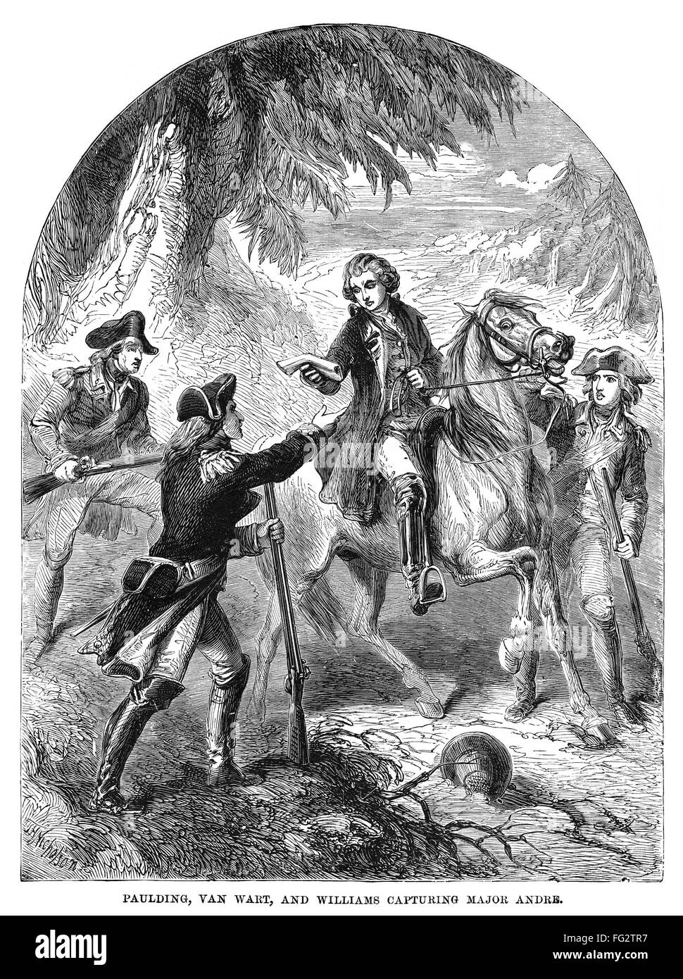 JOHN ANDRE (1751-1780). /nEnglish soldier. The capture of John Andre by ...
