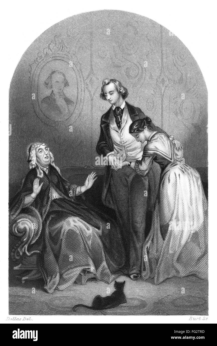AMERICA: HOME, 1830. /n'Picture of American Life in 1830.' Engraving ...