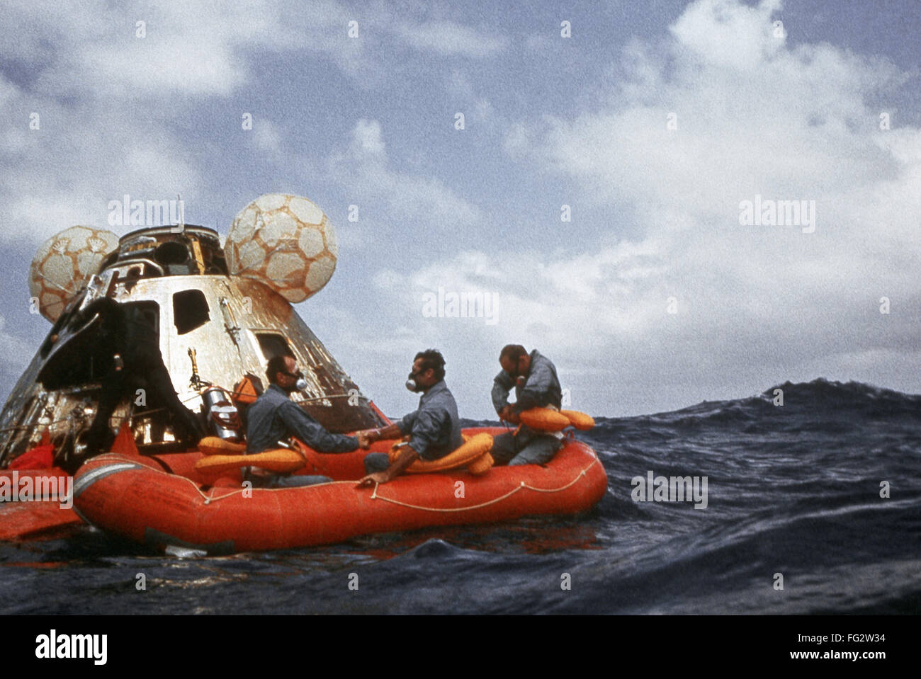 APOLLO 12, 1969. /nSplashdown of the Apollo 12 Command Module in the ...