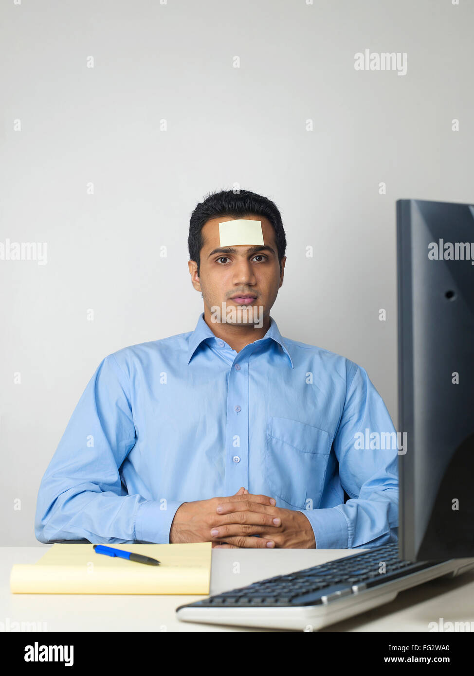Note on forehead hi-res stock photography and images - Alamy