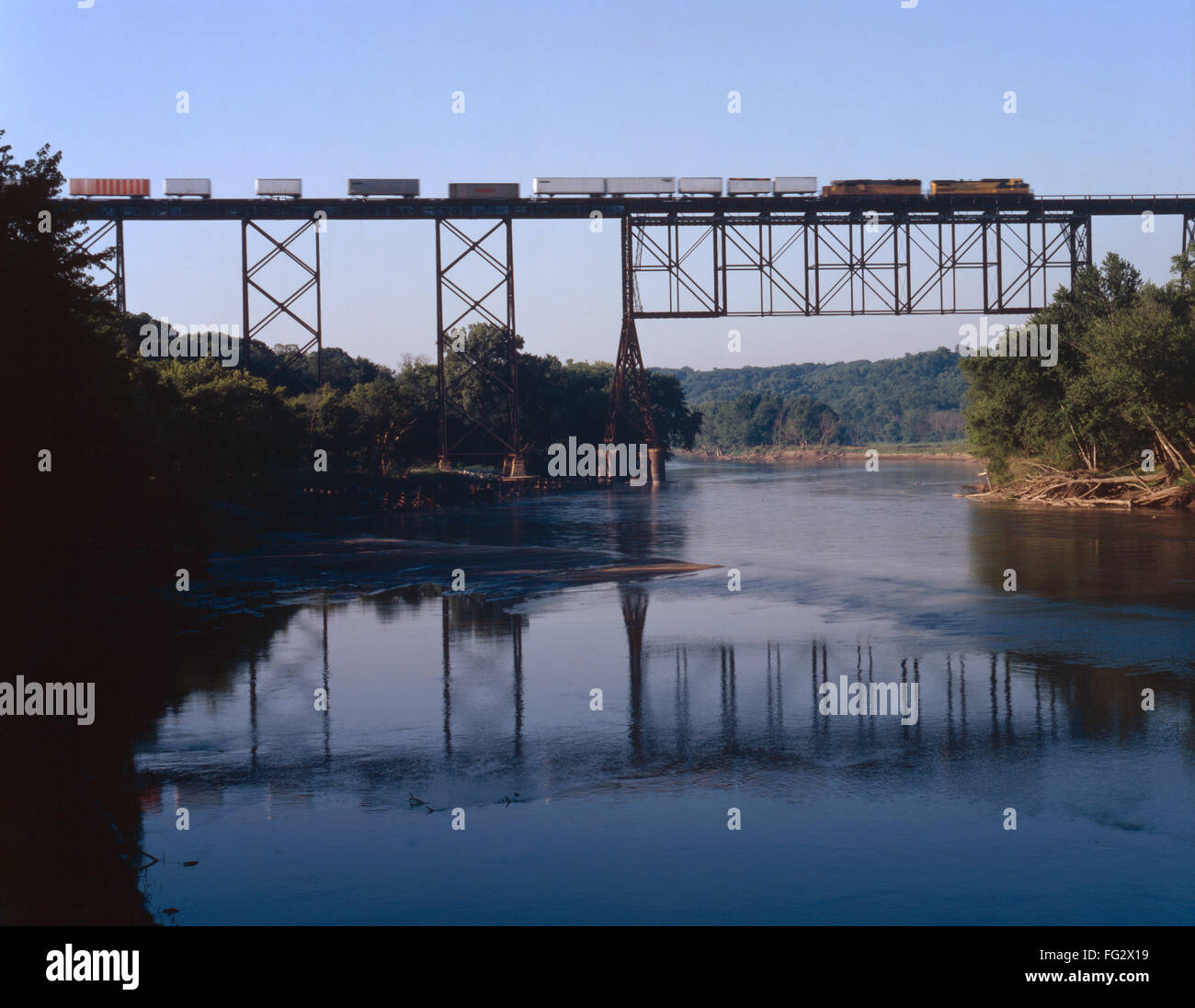 IOWA: RAILROAD, 1995. /nThe Chicago & North Western Railroad Viaduct ...
