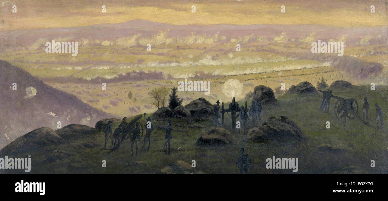 CIVIL WAR: GETTYSBURG, 1863. /nView from the summit of Little Round Top ...