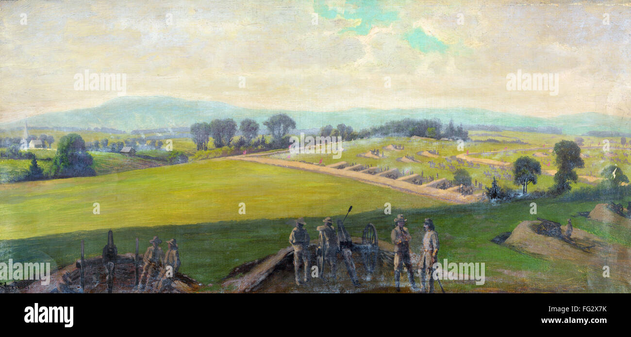 CIVIL WAR: GETTYSBURG, 1863. /nLast stand of the Confederate Army at ...