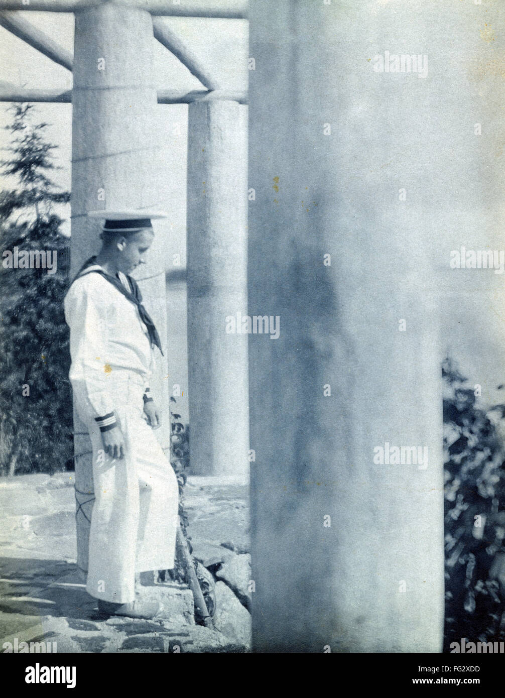 DAY: MAYNARD WHITE, 1914. /nPortrait of Maynard White wearing a sailor ...