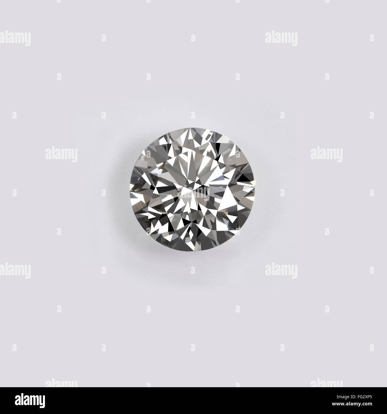 Diamond on white background Stock Photo - Alamy