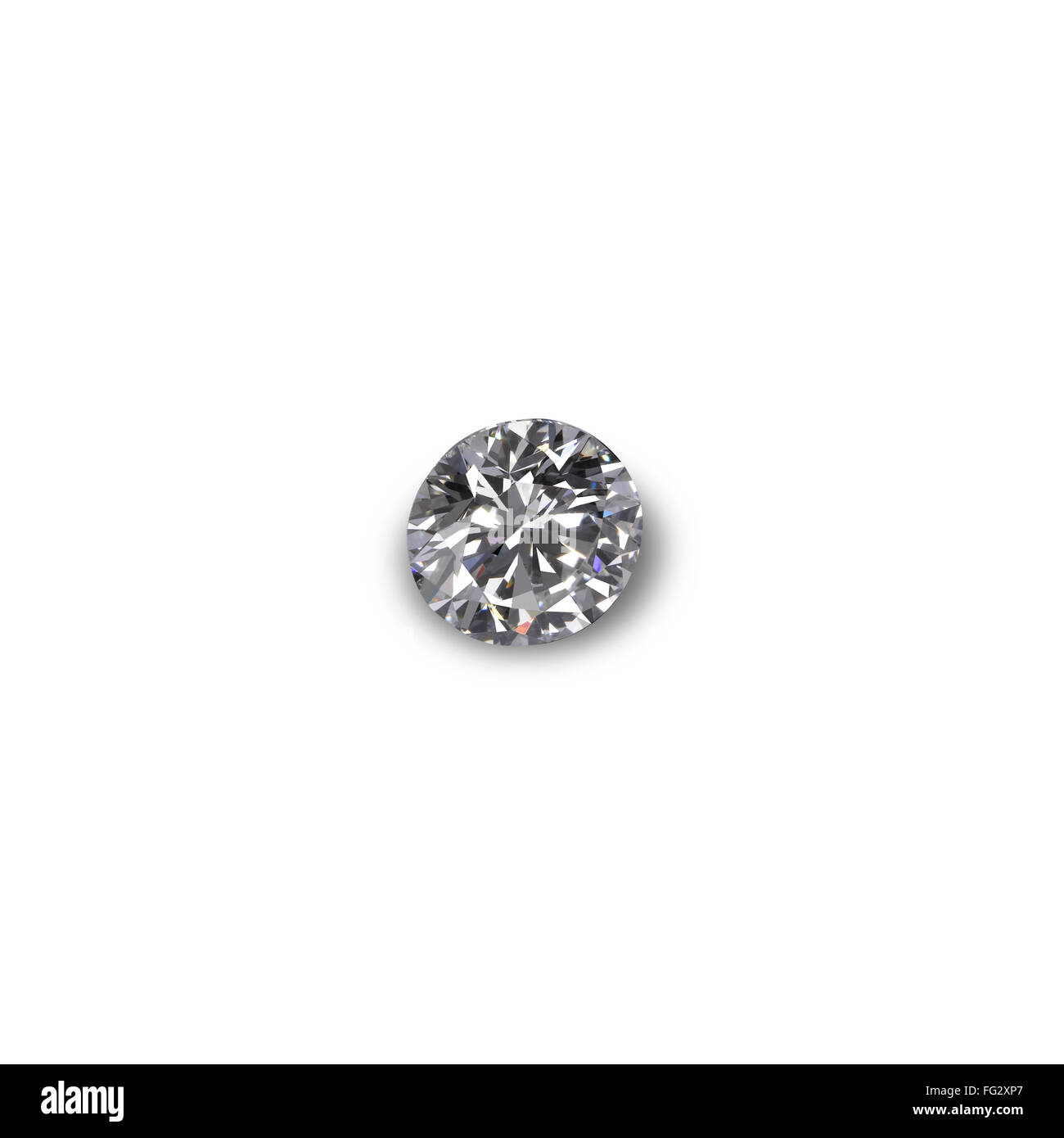 Diamond on white background Stock Photo - Alamy
