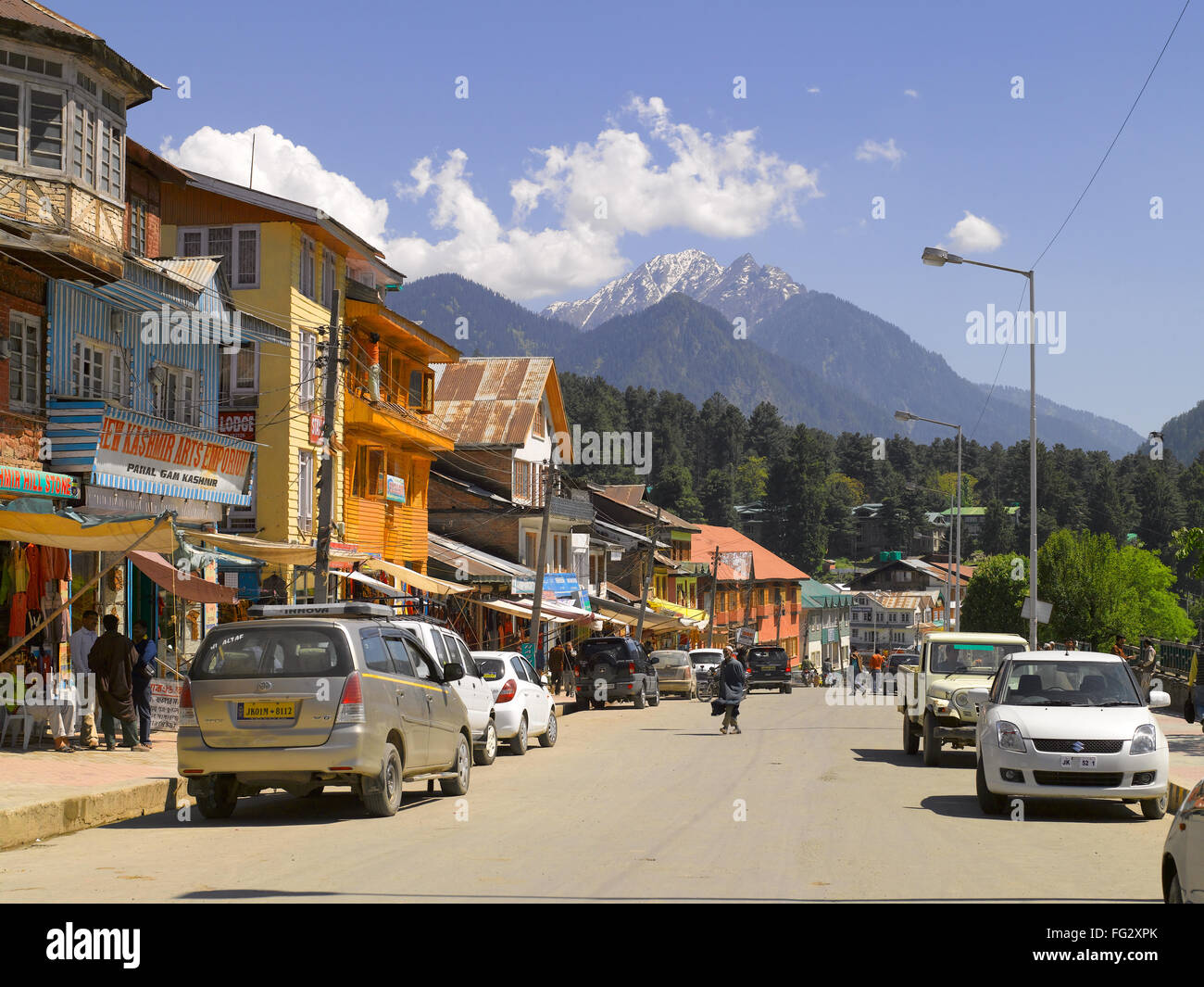 Market area ; Pahalgam ; Jammu and Kashmir ; India Stock Photo - Alamy