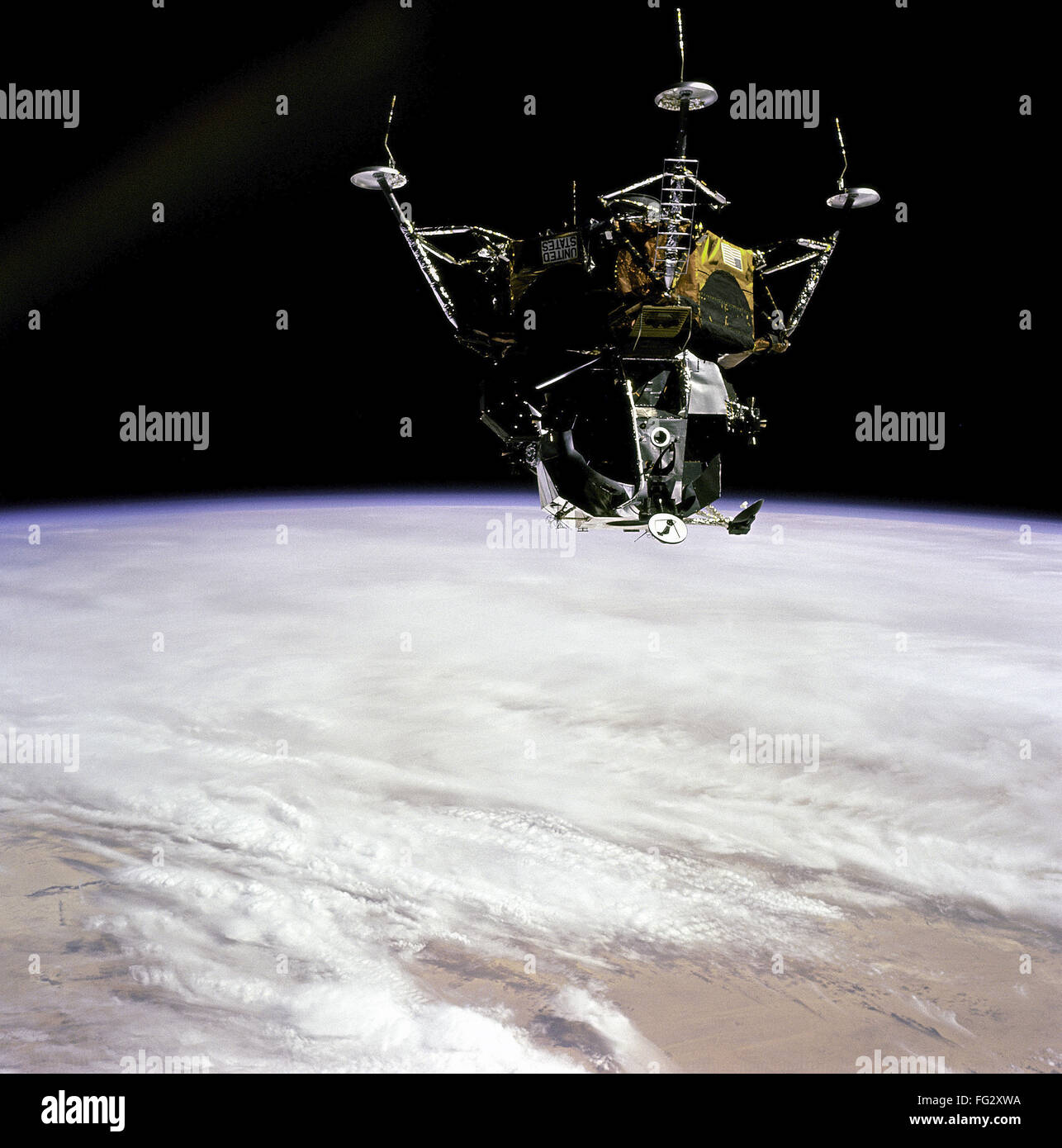 APOLLO 9: SPIDER, 1969. /nThe Apollo 9 Lunar Module 'Spider' in a lunar ...