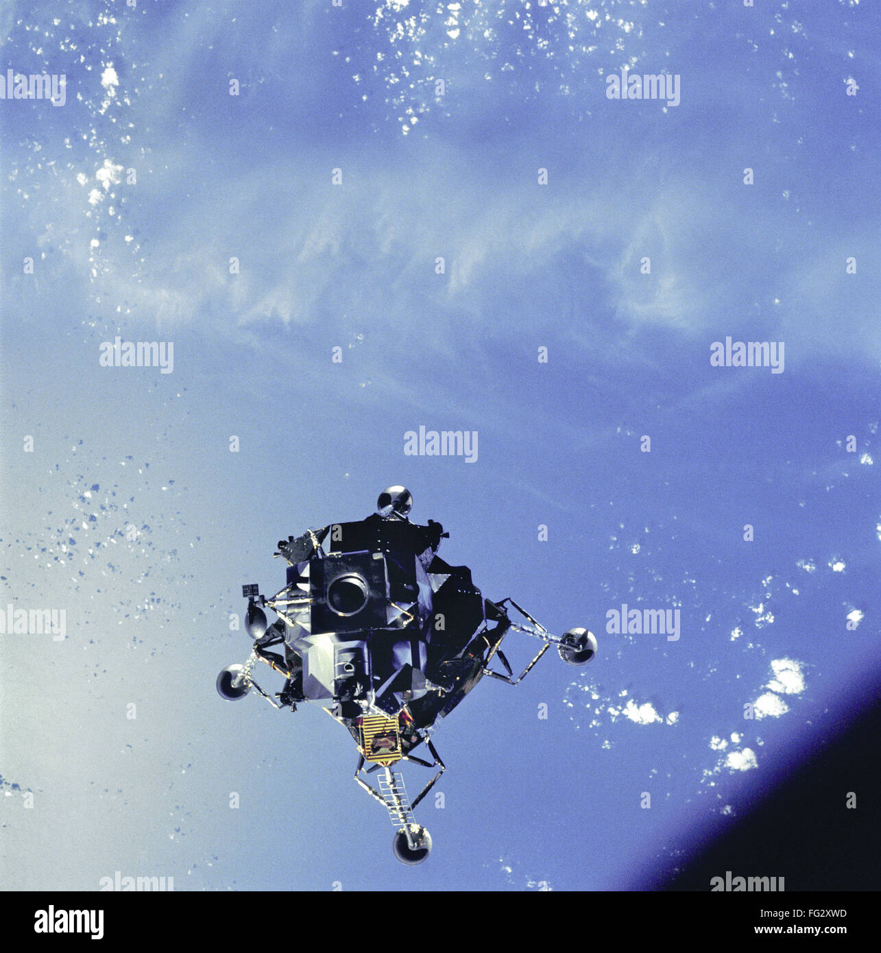 APOLLO 9: SPIDER, 1969. /nThe Apollo 9 Lunar Module 'Spider' in a lunar ...