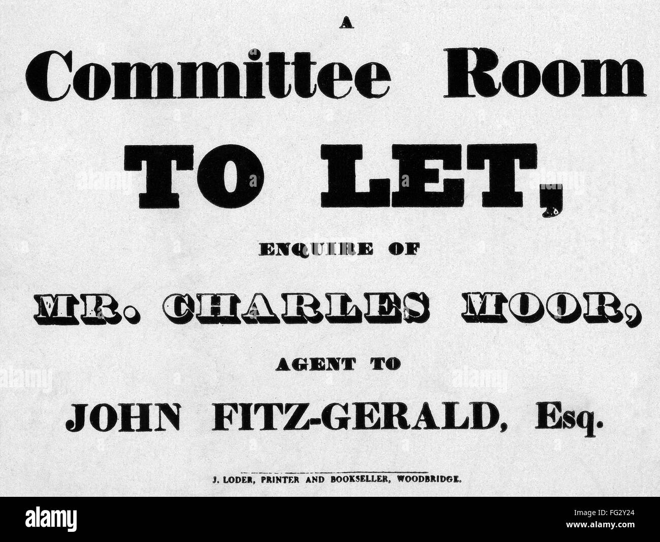 AD: COMMITTEE ROOM, c1832. /nAmerican advertisement using five ...