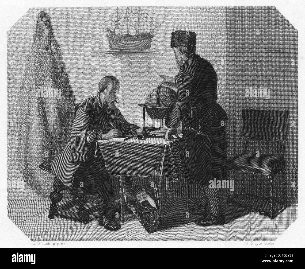 WILLIAM BARENTS (c1550-1597). /nDutch navigator. Barents and explorer ...