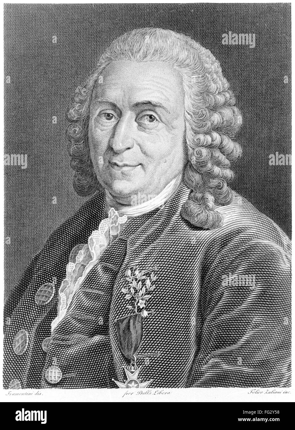 CAROLUS LINNAEUS (1707-1778). /nSwedish botanist. Steel engraving ...