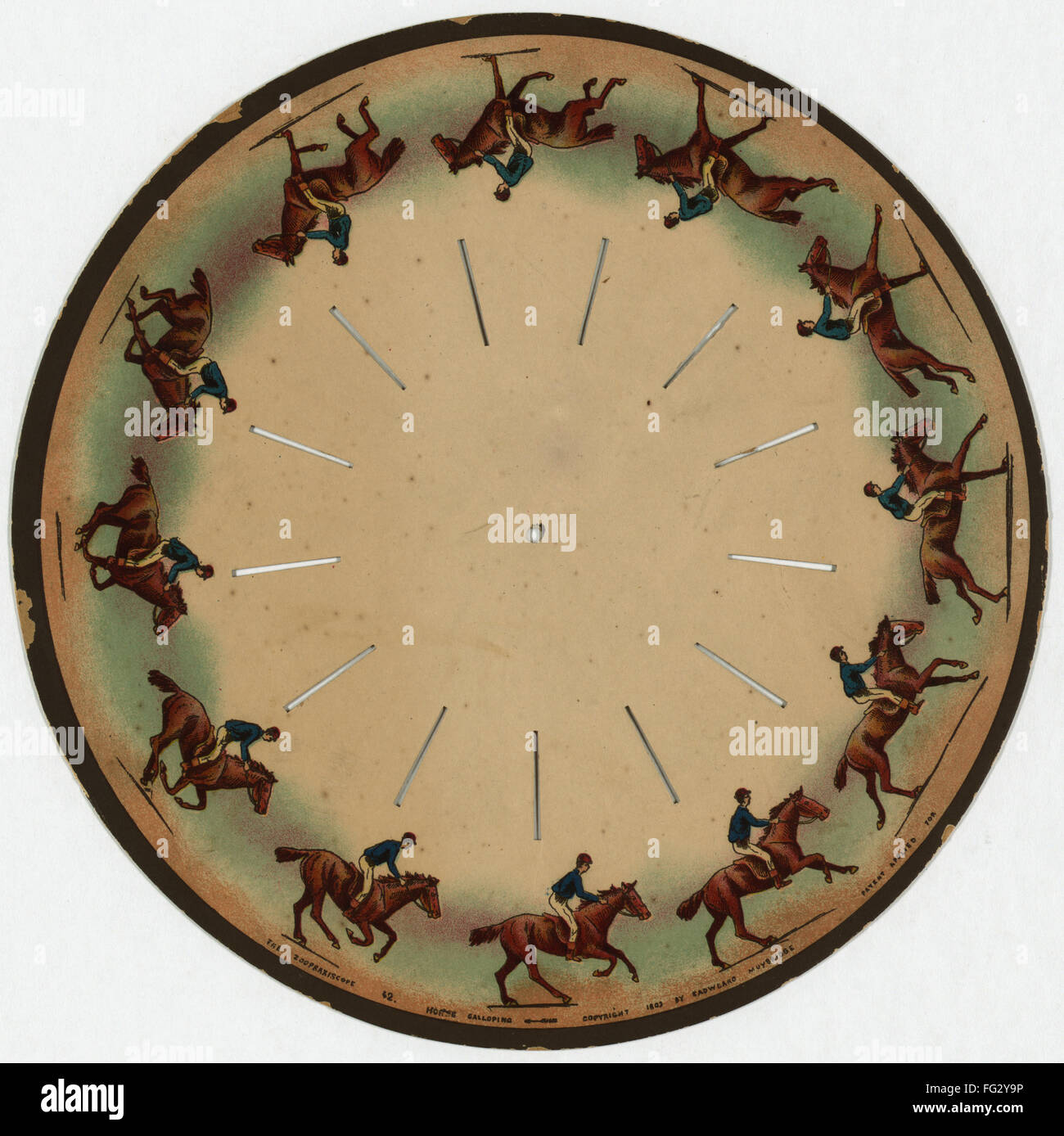 ZOOPRAXISCOPE, c1893. /nA zoopraxiscope made by Eadweard Muybridge ...