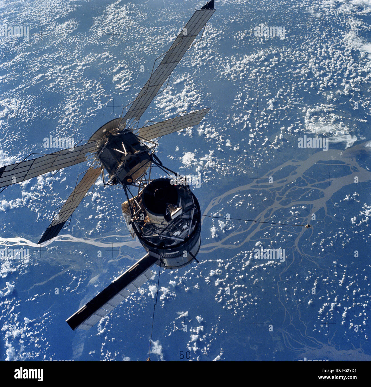 SKYLAB 3, 1973. /nA view of Skylab 3 as the Command and Service Module ...