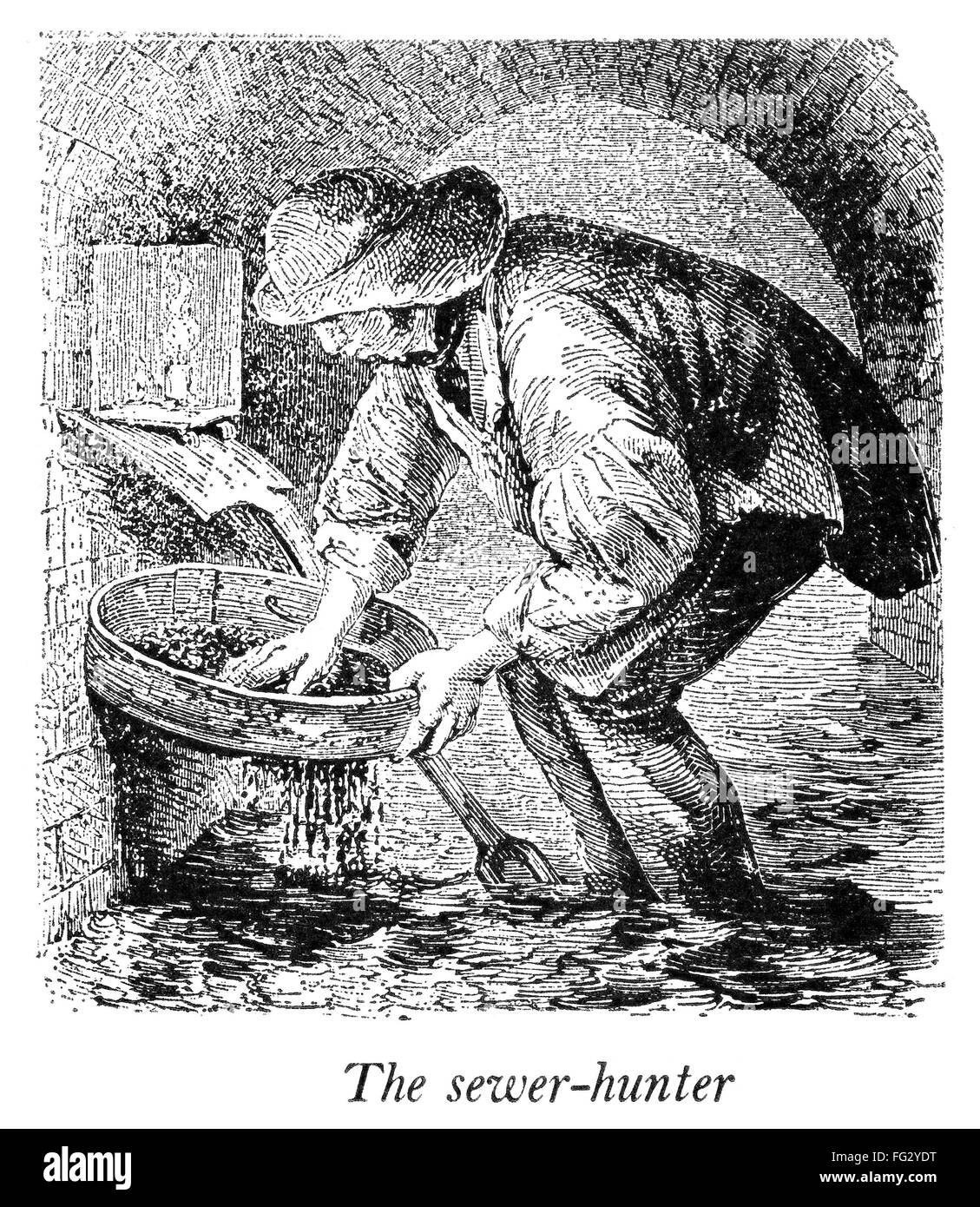 ENGLAND: POVERTY. /nA poverty-stricken man in England sieves through ...