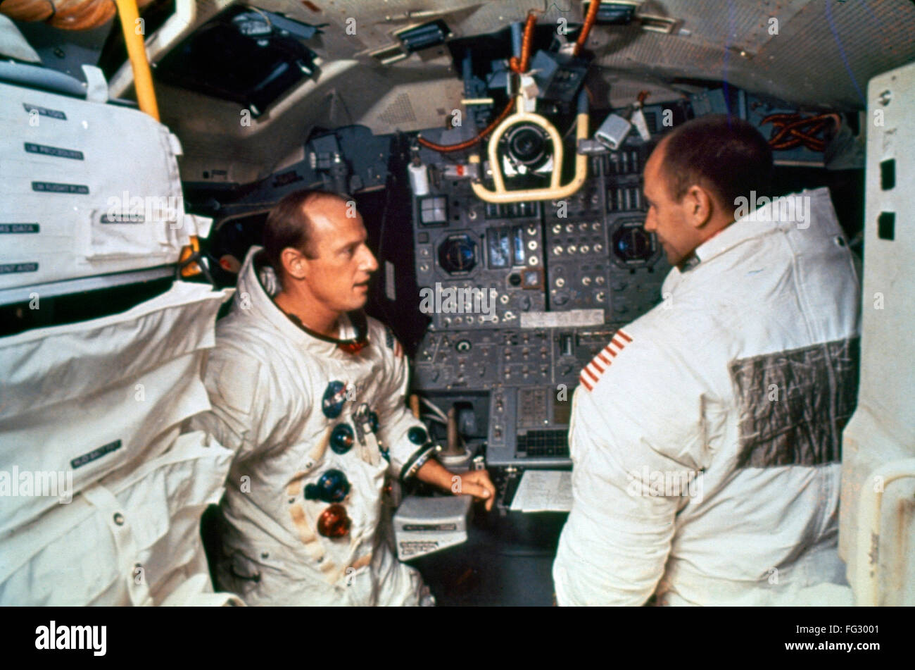 APOLLO 12: TRAINING, 1969. /nAstronauts Charles Conrad Jr. and Alan L ...
