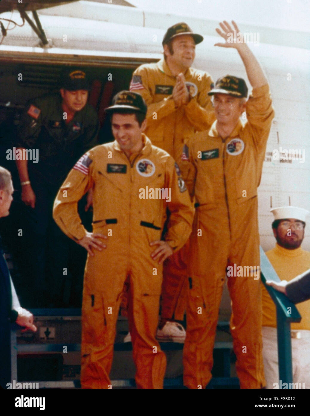 APOLLO 17: CREW, 1972. /nAstronauts Eugene Cernan, Ron Evans, and Jack ...