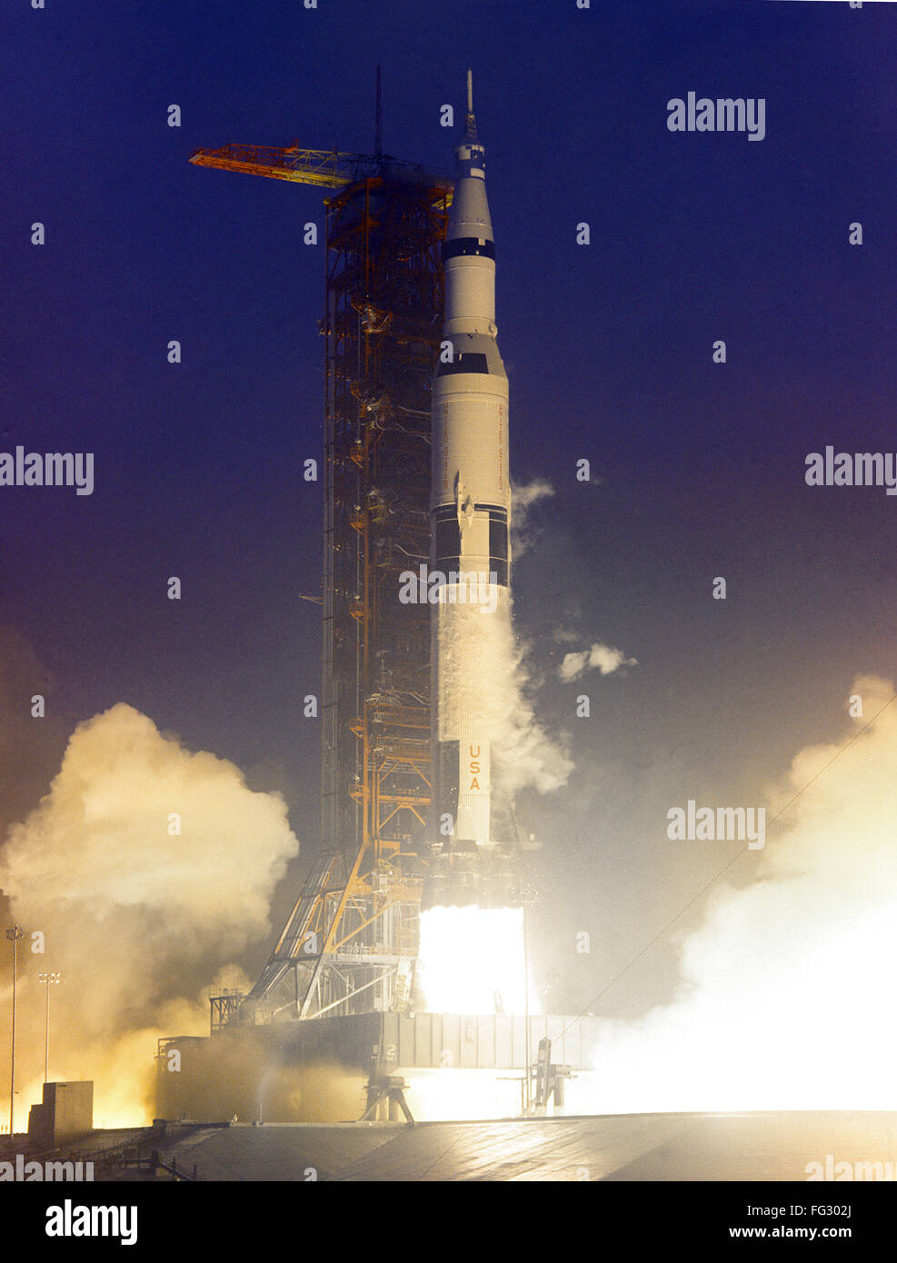 APOLLO 12: LAUNCH, 1969. /nThe launch of the Apollo 12 Saturn V from ...