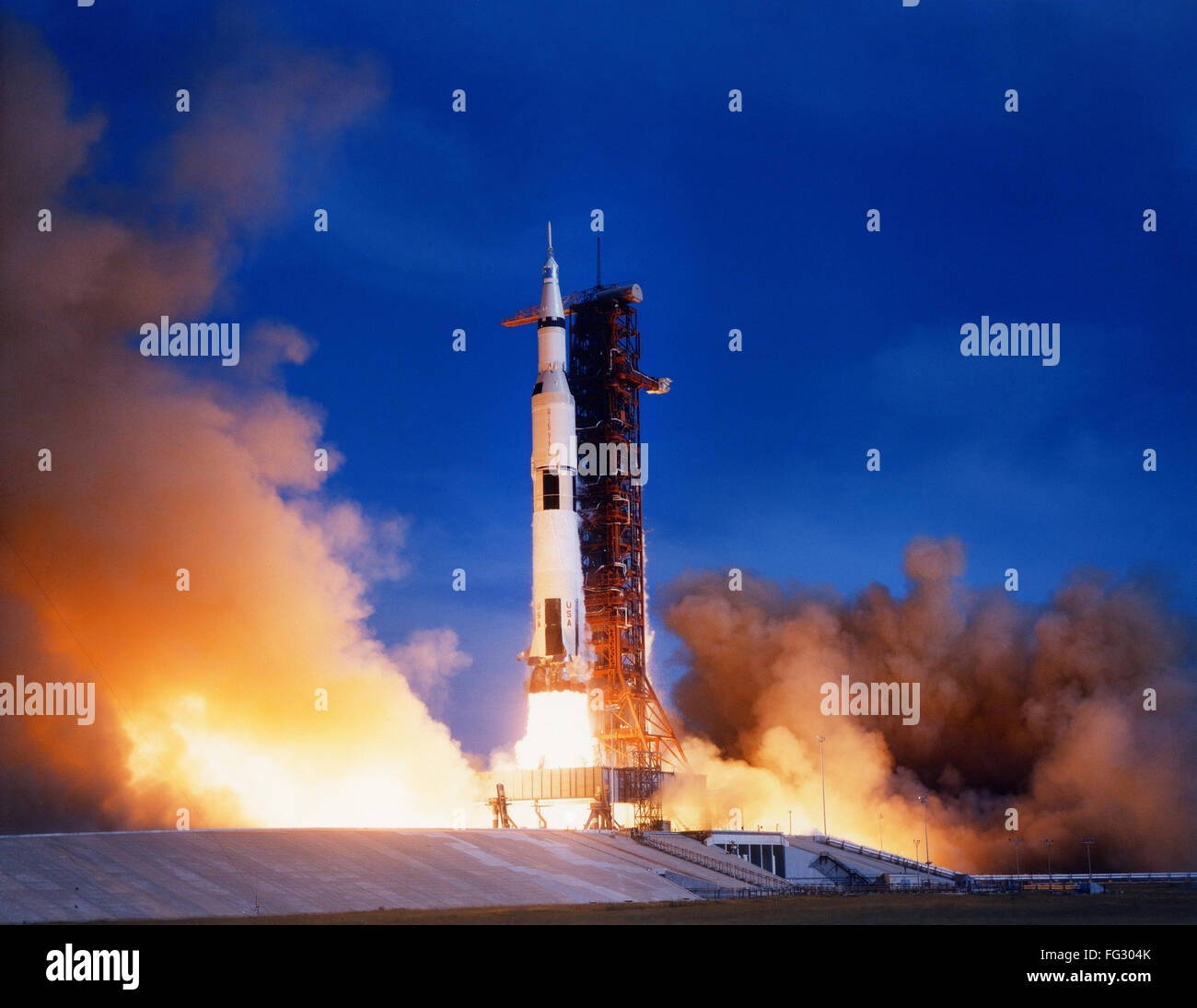 APOLLO 15: LAUNCH, 1971. /nThe launch of the Apollo 15 aboard the ...