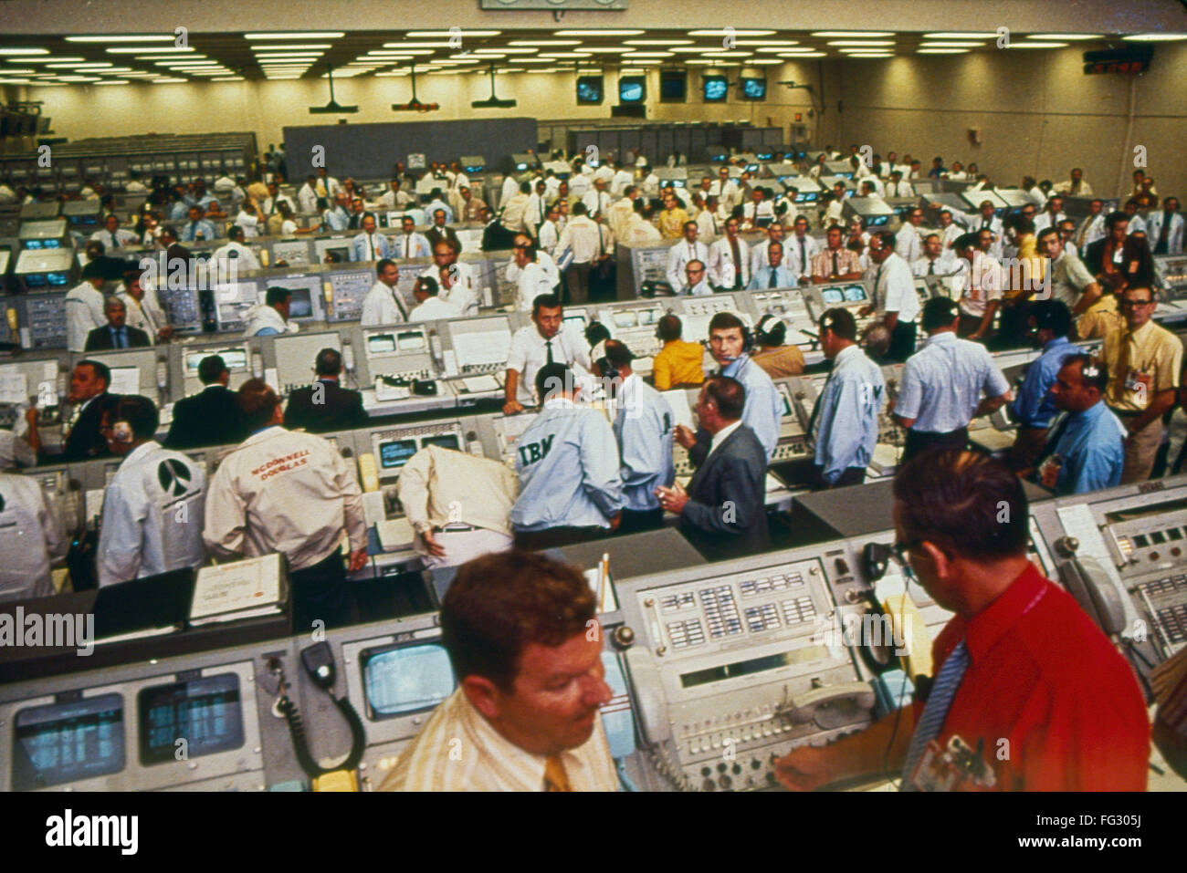 APOLLO 15: CONTROL ROOM. /nView of Firing Room 1 in the Launch Control ...