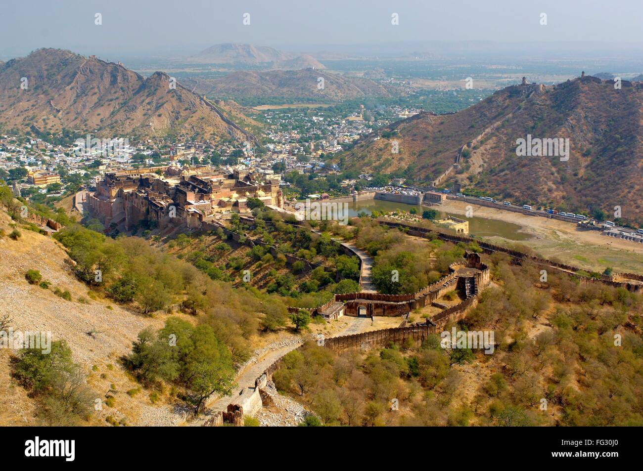 Aerial view of Fort , Jaipur , Rajasthan , India , Asia Stock Photo - Alamy