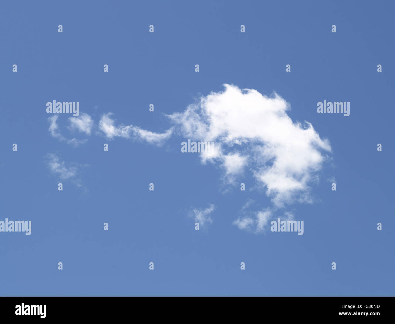 White cloud formation against blue skies Stock Photo - Alamy