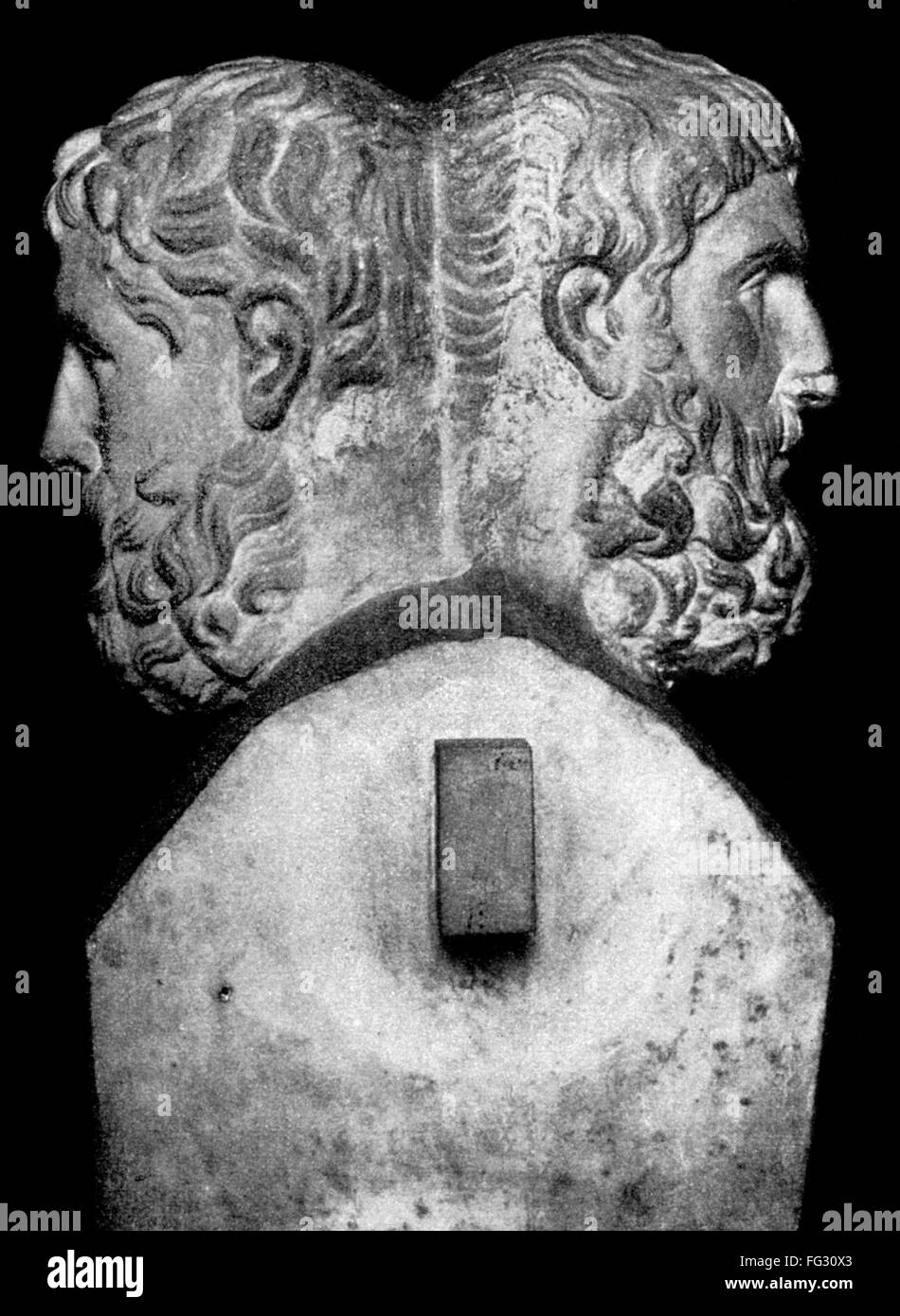 METRODORUS AND EPICURUS. /nHermes-type bust of Metrodorus of Lampsacus ...