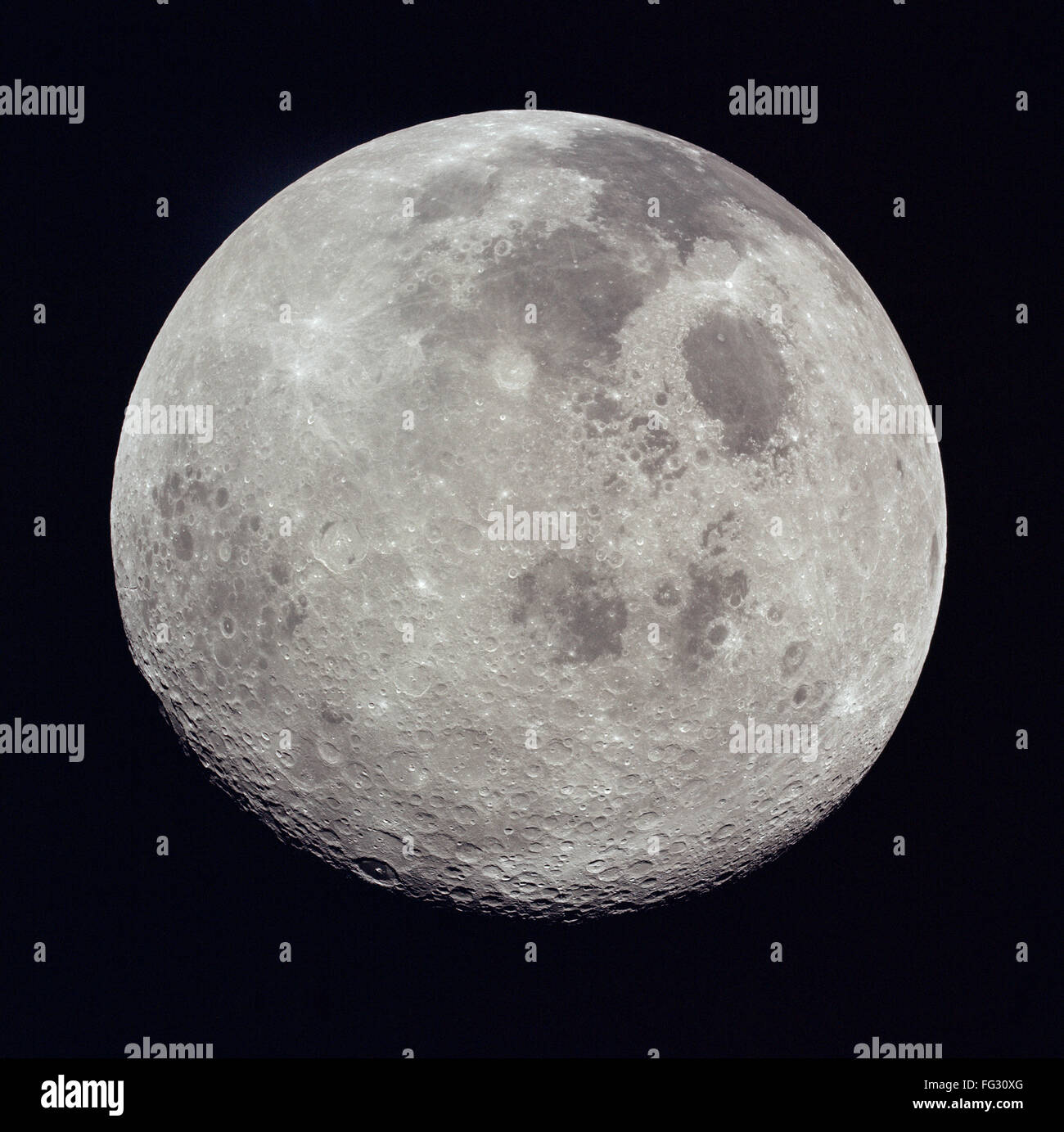 APOLLO 17: MOON, 1972. /nView of a full moon, as seen during the Apollo ...